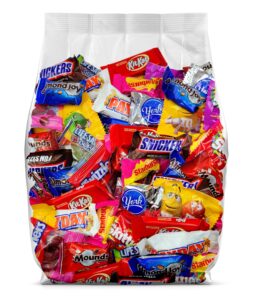 ultimate bulk candy assortment – 3 lbs of assorted mars & hershey chocolate variety pack – individually wrapped fun size bulk candy – perfect chocolate mix for pinata fillers, party favors, candy dish fillers, basket filler candy, and more!