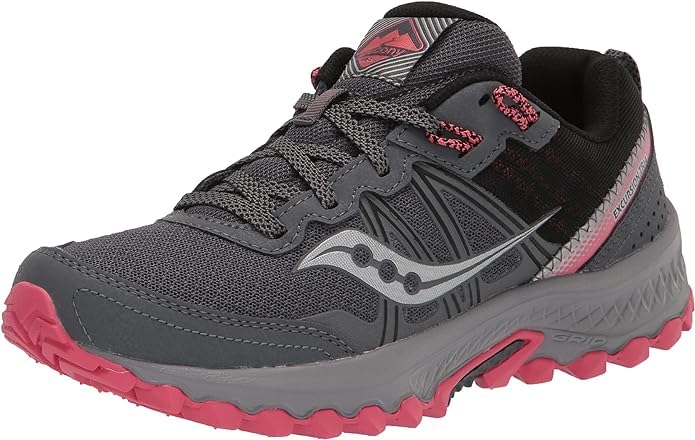 Saucony Women's Excursion TR14 Running Shoe, Charcoal/Coral, 8.5 W US