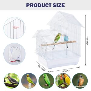 Capuca Small Bird Travel Cage - The Lightweight Small Birds Starter Kit with Birdcages and Accessories Great for Parakeets Lovebirds Parrotlets Finches Canaries