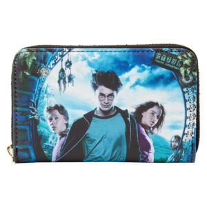 loungefly harry potter and the prisoner of azkaban poster faux leather zip around wallet