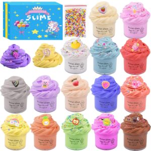 butter slime kit 15 pack, for girls and boys scented slime, diy surprise slime making kit, kids party favors slime putty toys, birthday gifts, educational toy