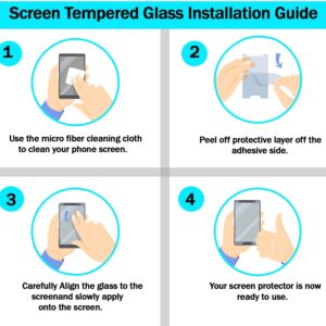 RKINC Screen Protector [4-Pack] for iPhone 13 Pro Max 6.7-Inch, Tempered Glass Film Screen Protector, 0.33mm [LifetimeWarranty][Anti-Scratch][Anti-Shatter][Bubble-Free]