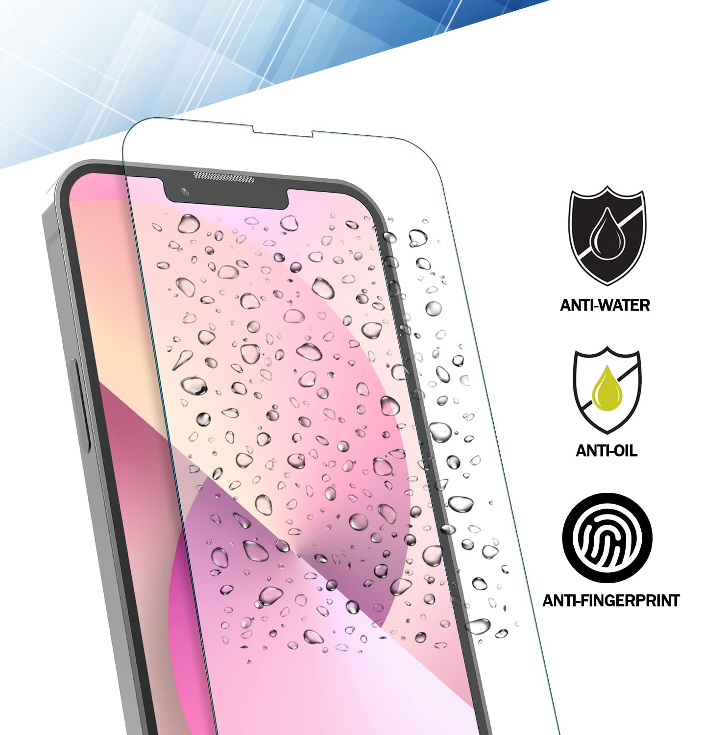 RKINC Screen Protector [4-Pack] for iPhone 13 Pro Max 6.7-Inch, Tempered Glass Film Screen Protector, 0.33mm [LifetimeWarranty][Anti-Scratch][Anti-Shatter][Bubble-Free]