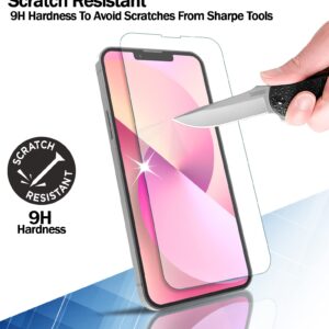 RKINC Screen Protector [4-Pack] for iPhone 13 Pro Max 6.7-Inch, Tempered Glass Film Screen Protector, 0.33mm [LifetimeWarranty][Anti-Scratch][Anti-Shatter][Bubble-Free]