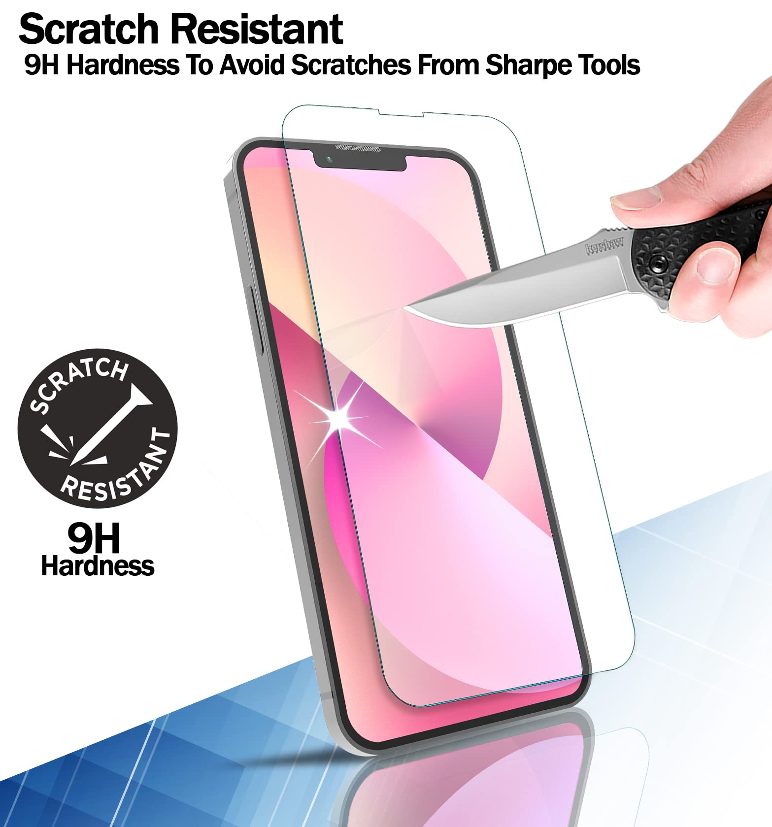 RKINC Screen Protector [4-Pack] for iPhone 13 Pro Max 6.7-Inch, Tempered Glass Film Screen Protector, 0.33mm [LifetimeWarranty][Anti-Scratch][Anti-Shatter][Bubble-Free]