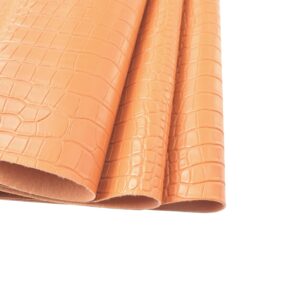 Wento Alligator Skin PU Leather Fabric Faux Leather Fabric Crocodile Fabric Leather Upholstery Fabric by The Yard