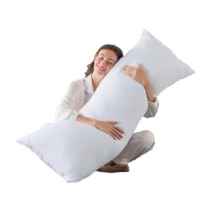 bedtreat full body pillow insert for adults - soft & fluffy body pillow for side sleepers - long & breathable body pillow insert(20 x 54,white)