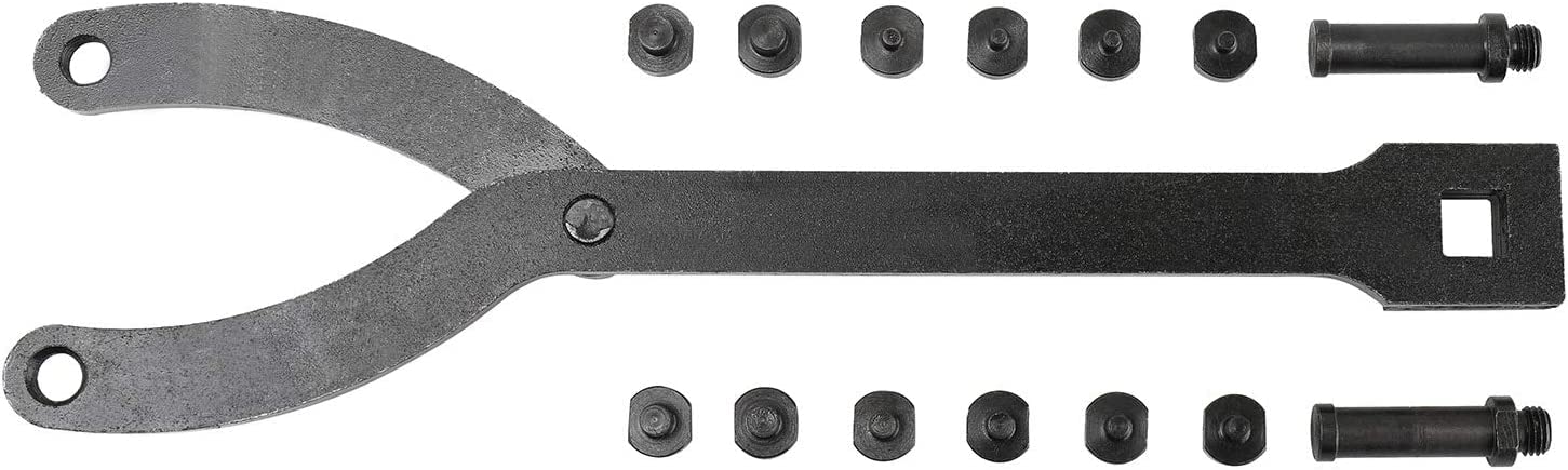 Drake Off Road Adjustable Variable Pin Spanner Wrench with Variable 1-1/4 Inches to 5 Inches Cylinder Spanner Wrench Set - 15Pc 6613