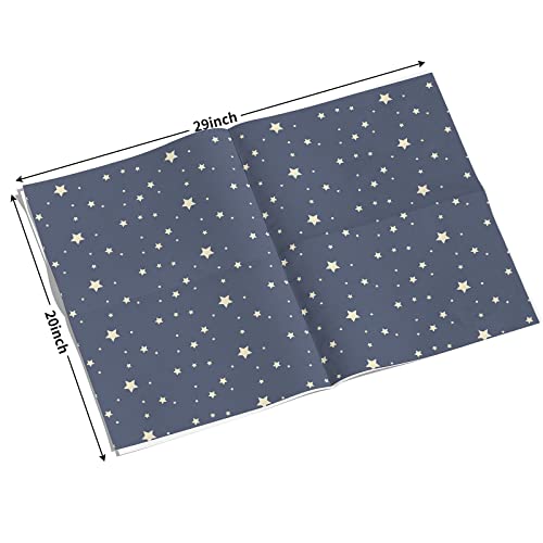 Ulmasinn Wrapping Paper Flat 8 Sheets for Birthday, Holiday, Father'S Day, Weddings, Graduations, Navy Printed with Geometric Patterns, Checks, Stars, Spots 20 X 29 Inches Each