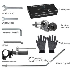 AFISEL Metal Nibbler Drill Attachment - Electric Drill Shears Attachment Cutter Nibbler,Sheet Metal Cutter Tool Adapter Is Fit For Cutting Various Metals Materials Such As Aluminum, Iron.