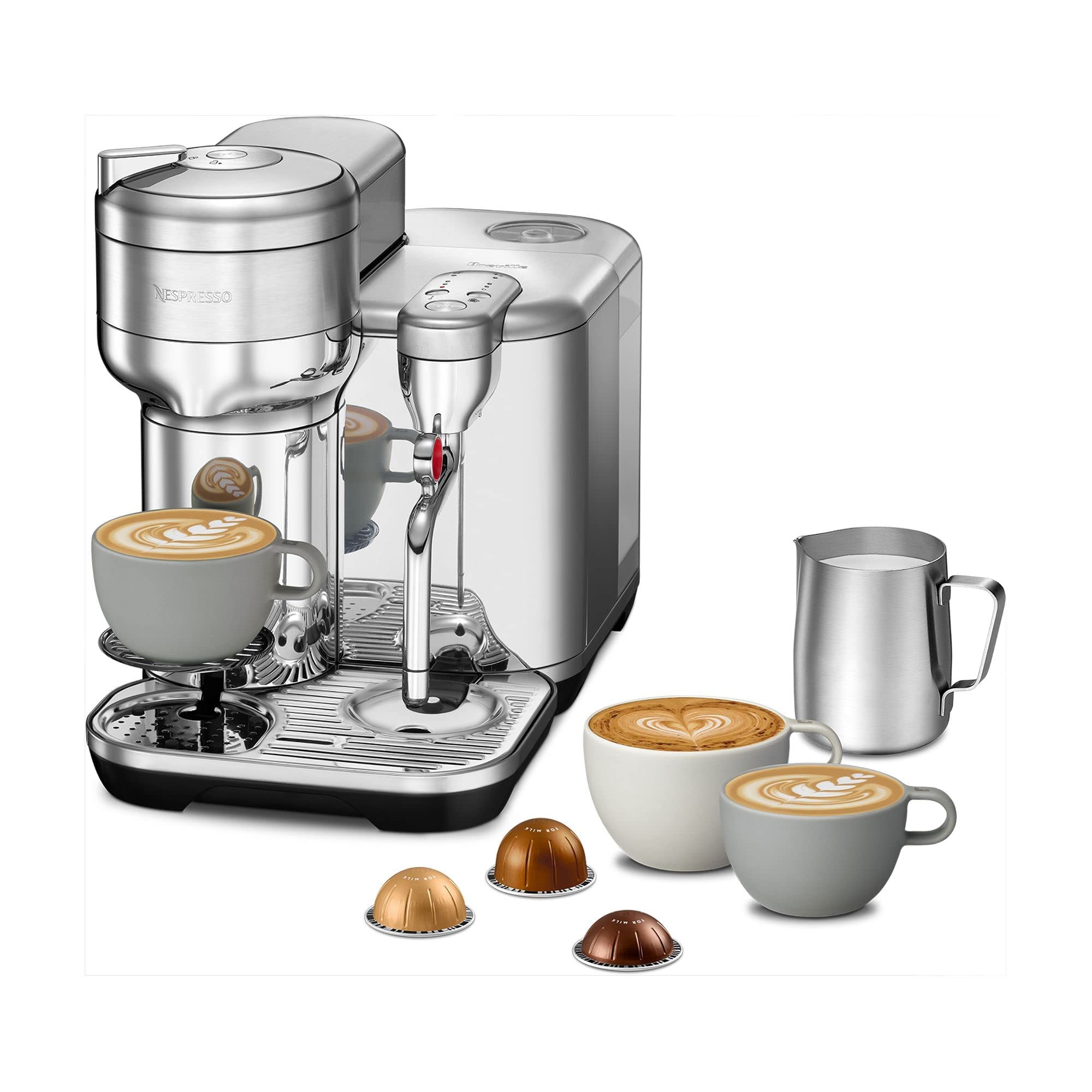 Nespresso Vertuo Creatista Coffee and Espresso Maker by Breville, Brushed Stainless Steel