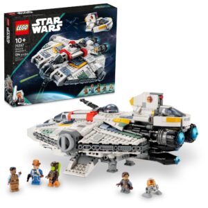 lego star wars: ahsoka ghost & phantom ii, star wars playset inspired by the ahsoka series, featuring 2 buildable starships and 5 star wars figures including jacen syndulla and chopper, 75357