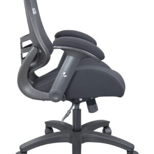 BOLISS 400lbs Mesh Computer Ergonomic Chair,Office Chair, Desk Chair,Height Adjustable Armrest and Flipped Arms,Lumbar Support,Swivel Computer Task Chair -Black