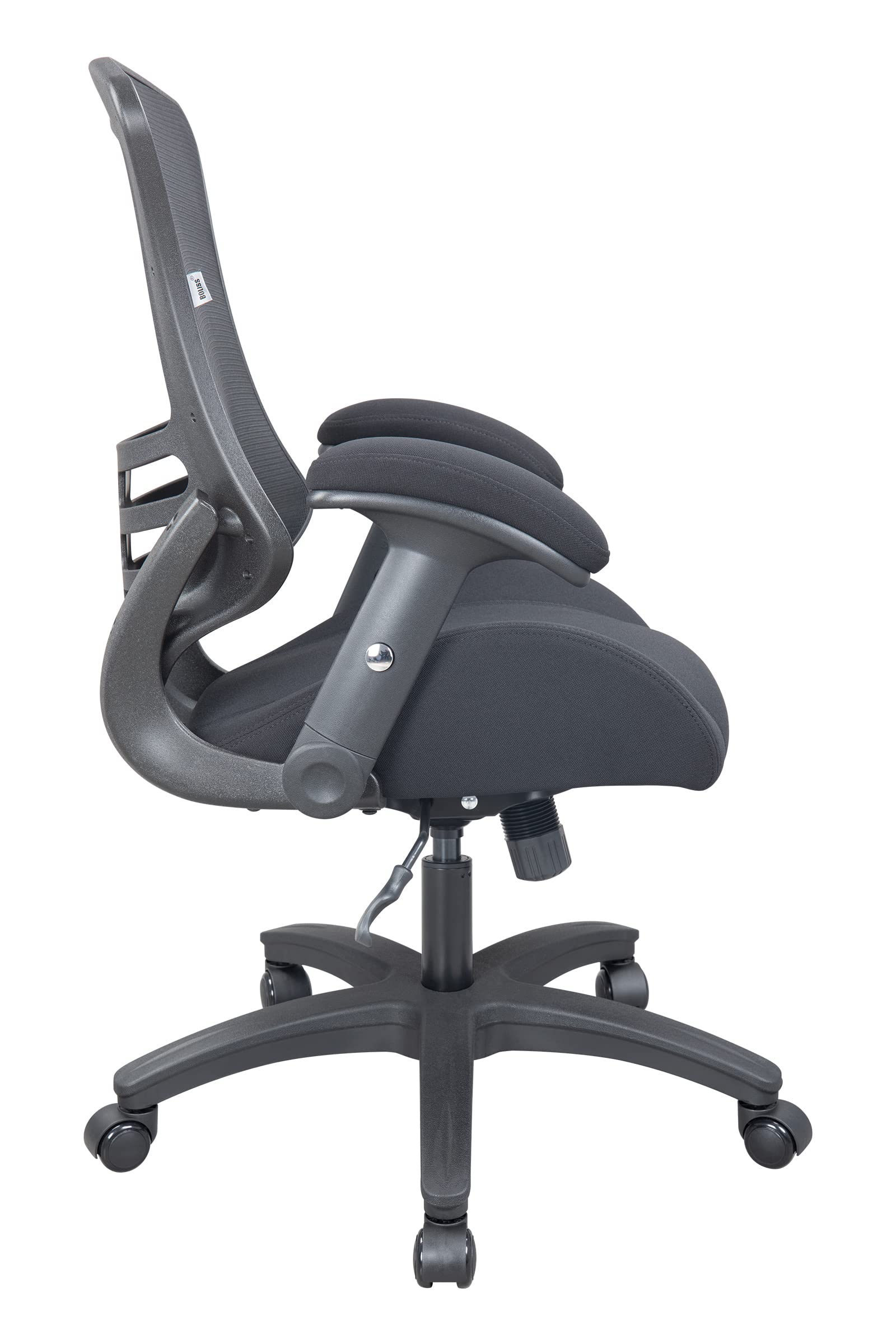 BOLISS 400lbs Mesh Computer Ergonomic Chair,Office Chair, Desk Chair,Height Adjustable Armrest and Flipped Arms,Lumbar Support,Swivel Computer Task Chair -Black