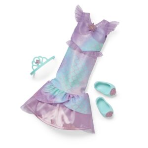 american girl welliewishers 14.5-inch doll 2-in-1 sparkly mermaid outfit with headband and ballet flats, for ages 4+