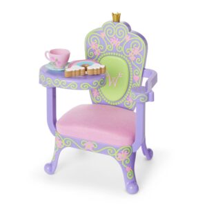 american girl welliewishers 14.5-inch doll ready to be royal desk playset with an armrest that swivels, for ages 4+