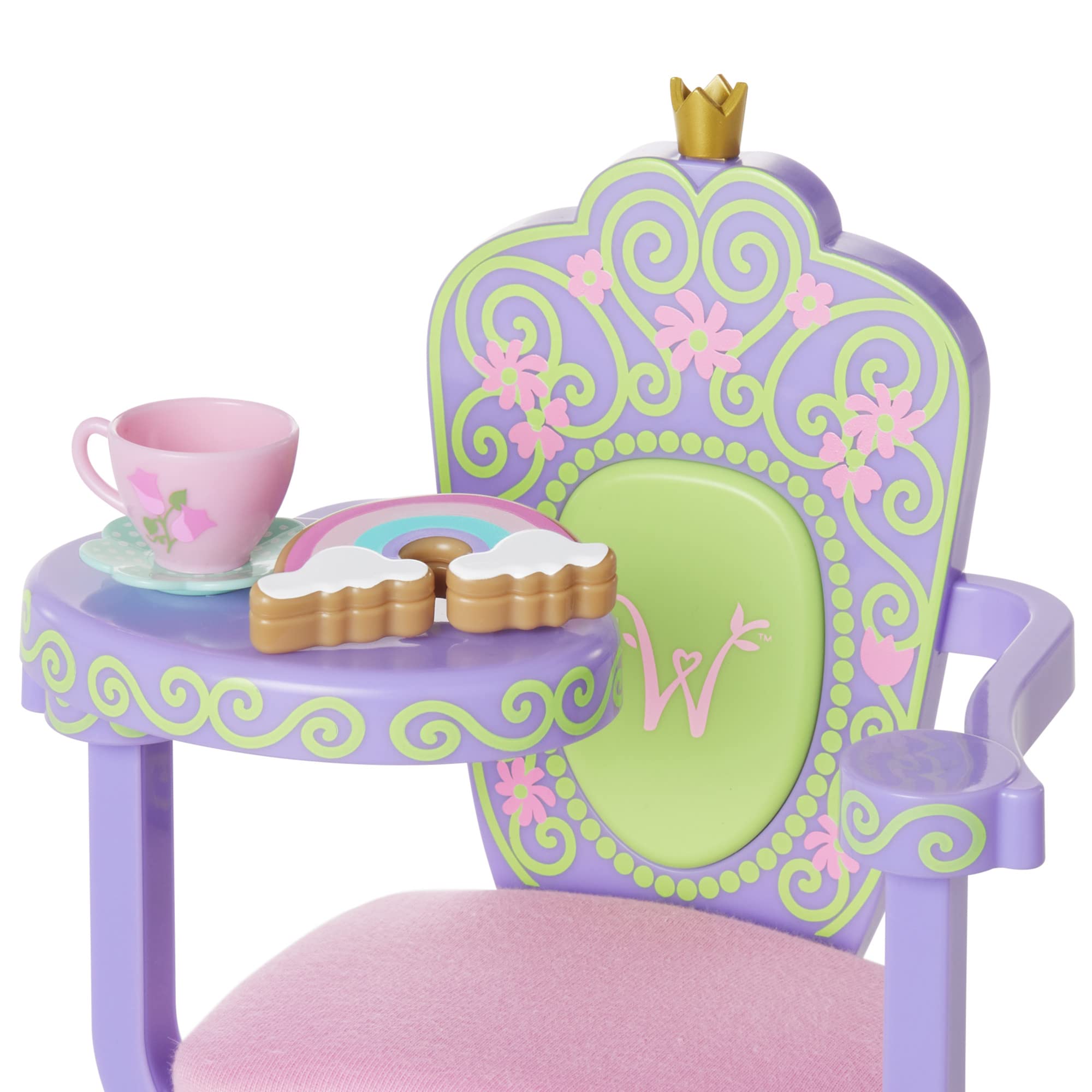 American Girl WellieWishers 14.5-inch Doll Ready to Be Royal Desk Playset with an Armrest that Swivels, For Ages 4+