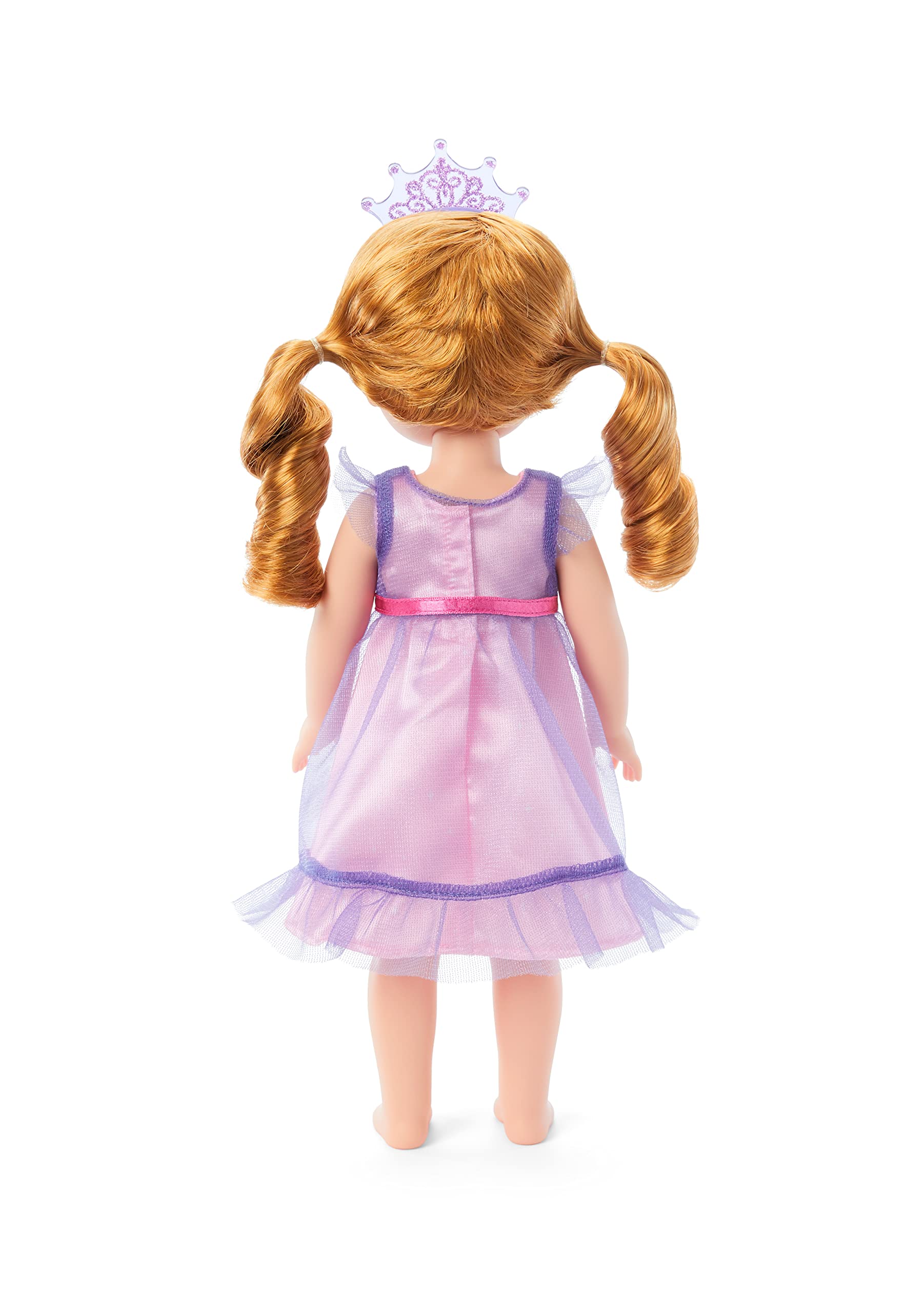 American Girl WellieWishers 14.5-inch Doll Royal Ruffles Nightie & Robe Outfit with a Tiara Headband, For Ages 4+