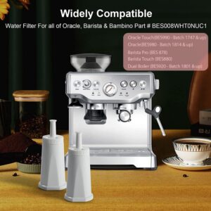 Coffee Water Filter Compatible with BES880 Barista Touch, BES990 Oracle Touch BES980 Oracle & Bambino ClaroSwiss Sage Espresso Machine BES920 BES878 - Part #BES008WHT0NUC1 (2)