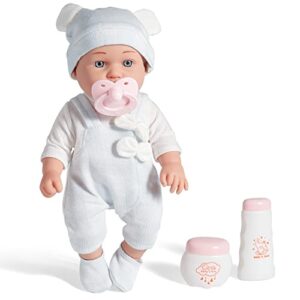 Enjoyin 12'' Twins Baby Doll Playset with Accessories includes Boy and Girl dolls, 2 Powder Bottles, and 2 Pacifiers, Ideal Gift for Children Age 3+