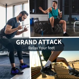 Grand Attack Barefoot Shoes Men Minimalist Lightweight Cross-Trainer Zero Drop Wide Toe Box Wrestling Weightlifting Walking Shoes Trail Running Sneakers Black Athletic Size 10