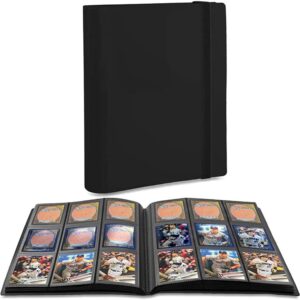 ctpoko trading card binder holder, 9-pocket sports card collector binder album for tcg, mtg, yugioh, photo card, football, basketball, hockey and baseball cards - 20 pages, 360 card capacity - black