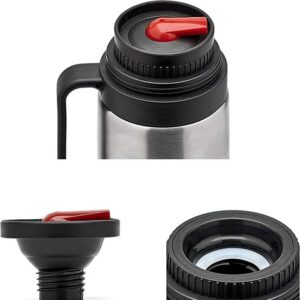 Thermos Stopper Pico de Mate Replacement Part For Stanley Classic Vacuum Insulated Wide Mouth Bottle Thermos (1.1QT, 1.5QT, 2QT) (Black-Red, Set of 1)