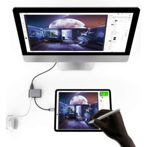 ELECABLE USB C to Dual HDMI Adapter 4K, USB+PD Charging+2 HDMI 4 in 1 for Mac/iPad Pro,Surface,Chrome,Switch,Phnoe,etc. Type C/USB C/Thunderbolt Device (4 in 1)