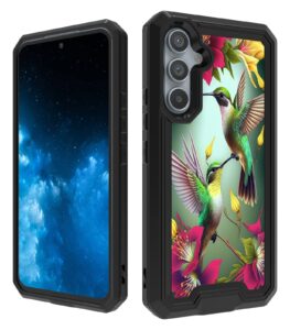 bpqojb for samsung a54 5g case galaxy a54 5g case with green hummingbird pattern for men women dual layer hybrid hard pc soft tpu shock proof protective case for samsung galaxy a54 5g 6.4 inch 2023