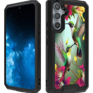 BPQOJB for Samsung A54 5G Case Galaxy A54 5G Case with Green Hummingbird Pattern for Men Women Dual Layer Hybrid Hard PC Soft TPU Shock Proof Protective Case for Samsung Galaxy A54 5G 6.4 inch 2023