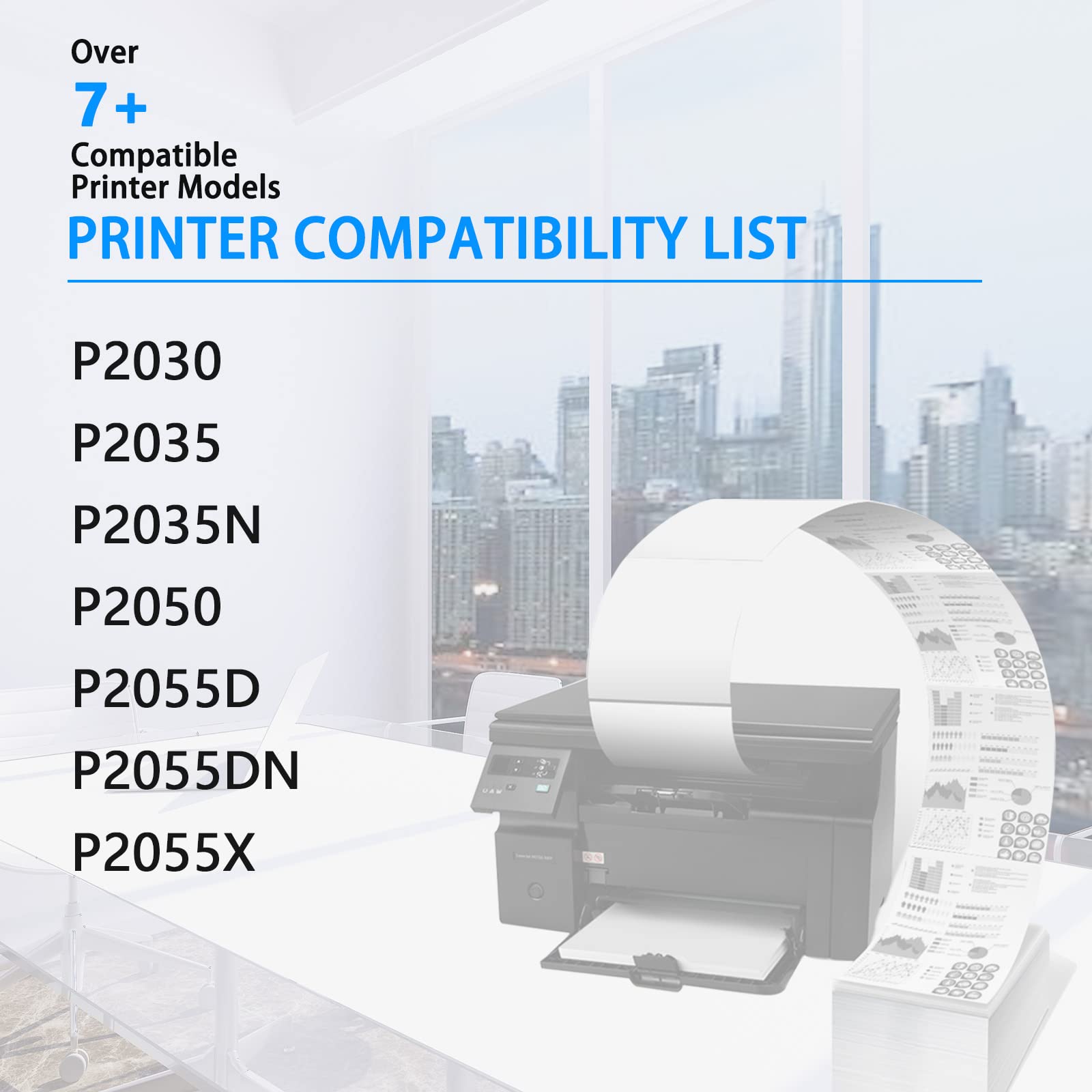 NineLeaf 05A Compatible Toner Cartridge Replacement for HP 05A CE505A Black Toner Cartridge for HP Laserjet Pro P2035 P2035N P2055DN 2055DN 2035N P2030 P2050 P2055D P2055X 2055D 2055X Printer (2 Pack)