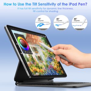 Stylus Pen for iPad 9th & 10th Generation - 10Mins Faster Charge Compatible for iPad 6-10 Gen, iPad Air 3-5, iPad Mini 5/6, iPad Pro 11"/12.9"