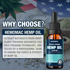 (3 Pack) Hemp Oil High Potency - Maximum Strength Natural Hemp Drops Organic Tincture with Vegan, Non-GMO - Grown & Made in USA