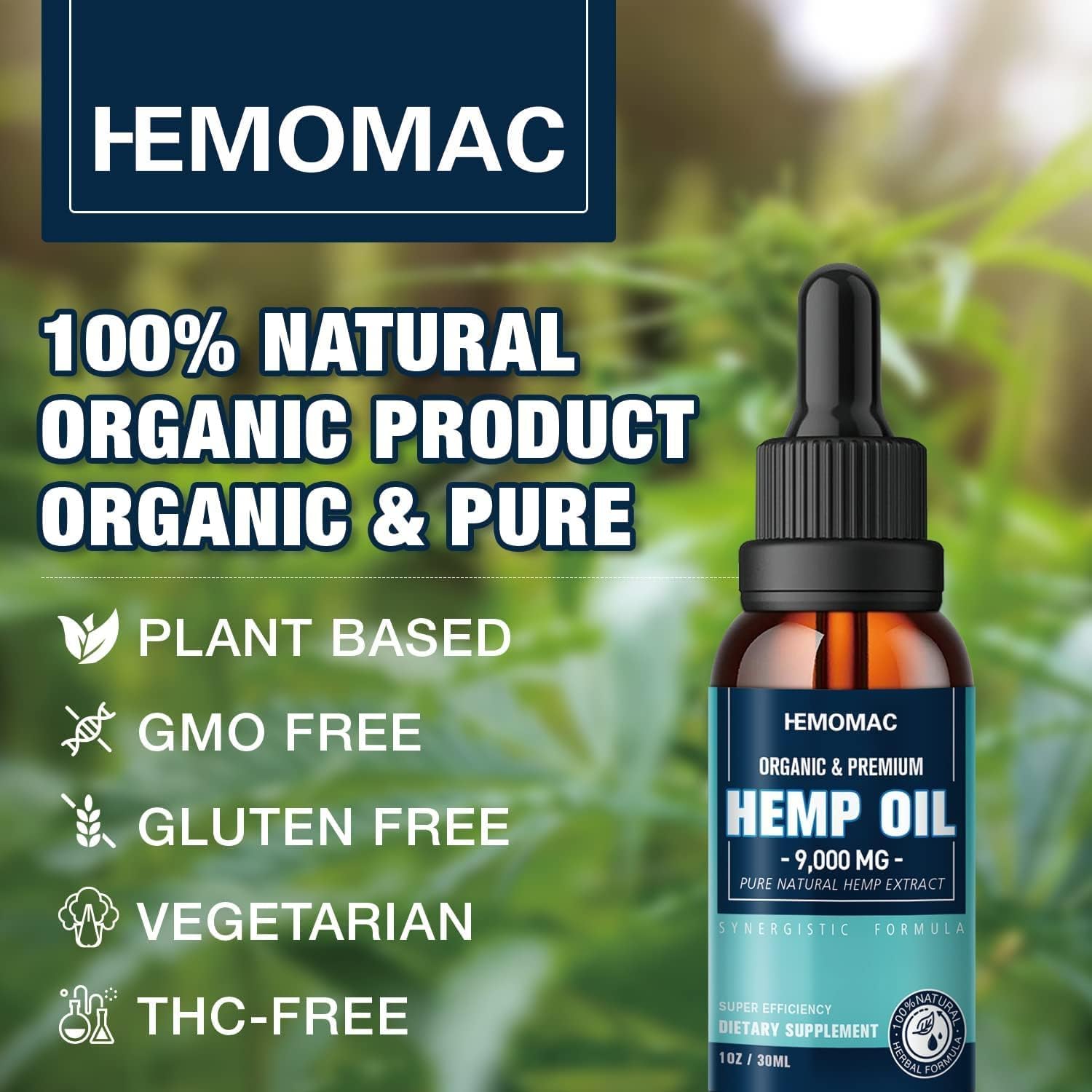 (3 Pack) Hemp Oil High Potency - Maximum Strength Natural Hemp Drops Organic Tincture with Vegan, Non-GMO - Grown & Made in USA