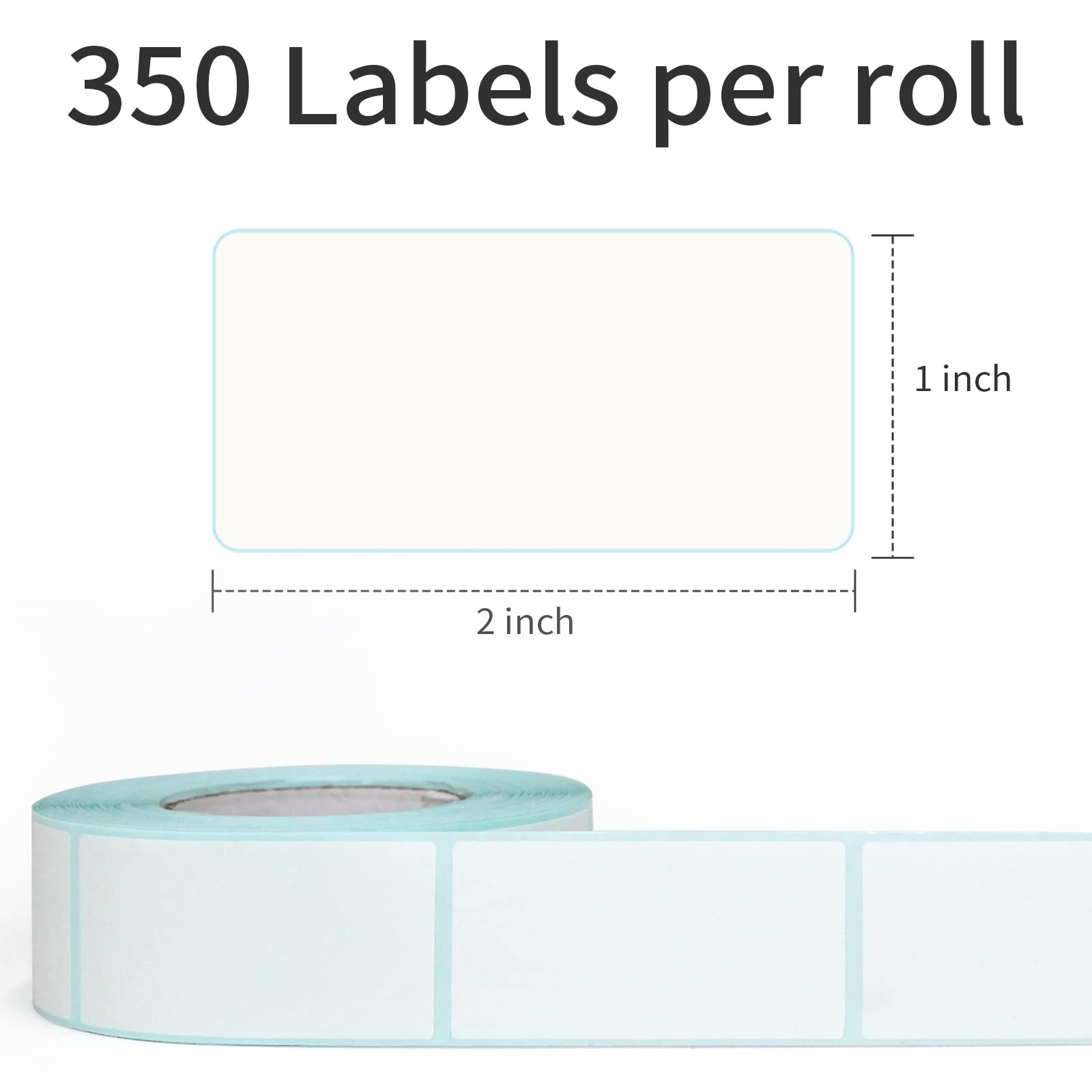 L LIKED 350 Stickers Dissolvable Food Labels 1x2 inch for Containers 350 Labels Per Roll