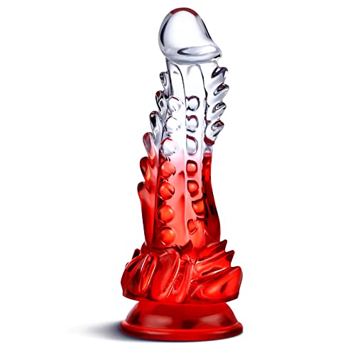 Clear Monster Dildos Sex Toy- 8.8 Inch Realistic G-spot Dildo with Suction Cup for Hand-Free Play, Huge Monster Penis, Big Dildo Adult Sex Toys for Women Men and Couples