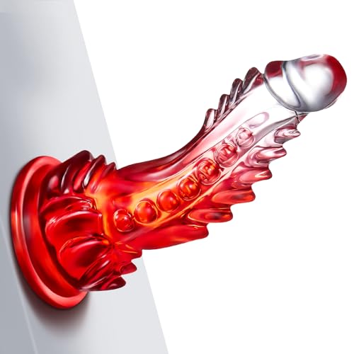 Clear Monster Dildos Sex Toy- 8.8 Inch Realistic G-spot Dildo with Suction Cup for Hand-Free Play, Huge Monster Penis, Big Dildo Adult Sex Toys for Women Men and Couples