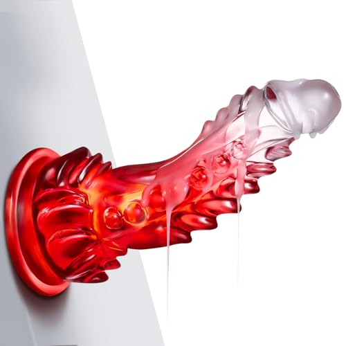 Clear Monster Dildos Sex Toy- 8.8 Inch Realistic G-spot Dildo with Suction Cup for Hand-Free Play, Huge Monster Penis, Big Dildo Adult Sex Toys for Women Men and Couples