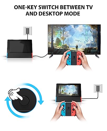 Antank TV Docking Station for Nintendo Switch/Switch OLED, Portable Switch Dock 4K HDMI TV Adapter/High Speed USB 3.0 Ports, Charging Dock Replacement for Official Nintendo Switch Dock