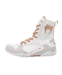 venum "elite boxing shoes - white/gold, 10.5