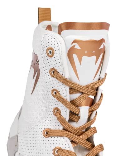 Venum "Elite" Boxing Shoes - White/Gold