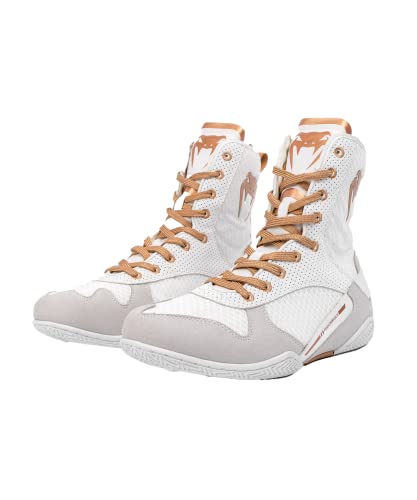 Venum "Elite" Boxing Shoes - White/Gold