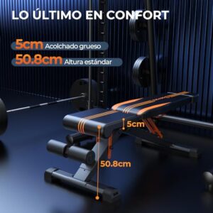 900LBS Adjustable Weight Bench - Bonvork Foldable Workout Bench Press with 80 X 40MM Heavy Duty Steel for Home Gym,Incline Decline Strength Training Bench for Full Body Exercise with Fast Folding