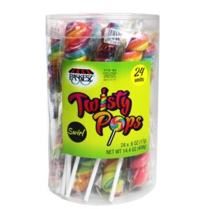 Snacktery Rainbow Lollipops - 24 Swirl Lollipops Individually Wrapped - Mesmerizing Rainbow Suckers With a Unique Flavor Fusion To Create Unforgettable Events