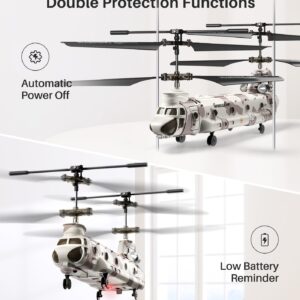 SYMA Remote Control Helicopter, S52H Military Transport RC Helicopter with Altitude Hold, One Key take Off/Landing, LED Light, Low Battery Reminder, Army Helicopter Toys for Kids and Military Fans