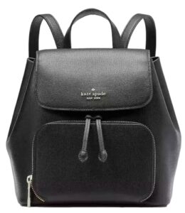 kate spade kristi medium flap backpack (black)