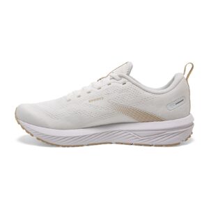 Brooks Women’s Revel 6 Neutral Running Shoe - White/Khaki - 7.5 Medium