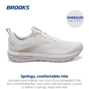 Brooks Women’s Revel 6 Neutral Running Shoe - White/Khaki - 7.5 Medium