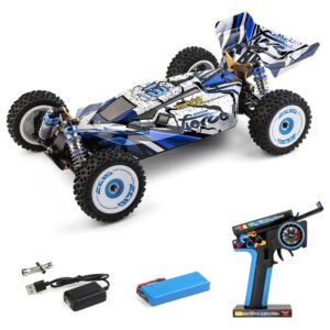 goolrc wltoys 124017 v2 rc car, 1:12 scale 2.4ghz remote control car, 4wd 75km/h high speed racing car, off-road buggy drift car rtr with brushless motor and metal chassis for adults