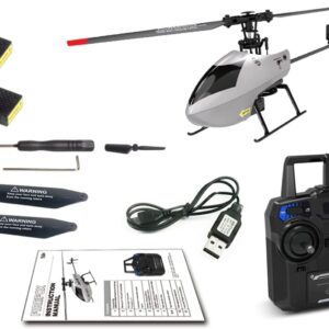 GoolRC C129 V2 RC Helicopter, 4 Channel Remote Control Helicopter with 6-Axis Gyro, 2.4GHz RC Aircraft with 3D Flips, Altitude Hold, One Key Take Off/Landing and 2 Batteries for Adults and Beginners